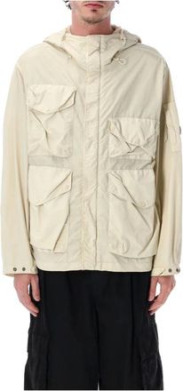 C.P. Company C.p. Company, Homme, Vestes, Beige, Taille: XL Flatt Nylon Goggle Jacket