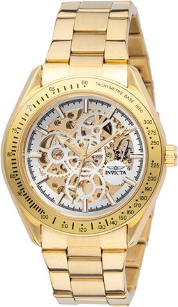 Invicta Objet D Art 69597 Herrenuhr - Automatisches Werk - Edelstahl mit wei&szlig;em Zifferblatt - 43 mm