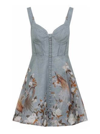 Zimmermann Robe Courte - Bleu