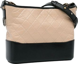 Chanel Hobo Bags - Medium Bicolor Lambskin Gabrielle Crossbody - Gr. unisize - in Braun - f&uuml;r Damen