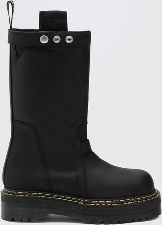 Dr. Martens Bottes de motard en cuir lisse &agrave; semelle crant&eacute;e