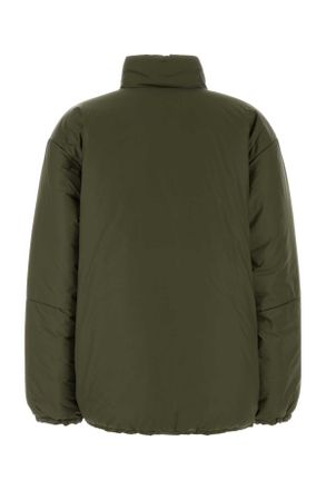 Miu Miu Womens Army Green Nylon Down Jacket Militare Piumini