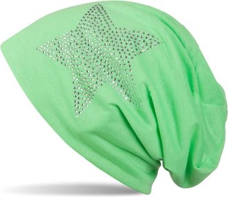 styleBREAKER M&uuml;tze Leichte Beanie mit Strass Stern