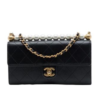 Chanel Sac bandouli&egrave;re matelass&eacute; mini Pre-owned - Femme - Pre-owned - Noir - Taille: ONE Size
