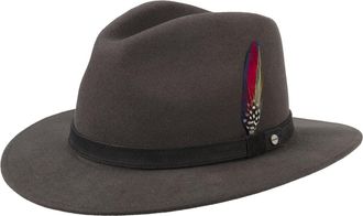 Stetson Yutan Filzhut Damen Herren Winterhut aus Wollfilz Asahi Guard Schmutz- und Wasserabweisend Outdoor knautschbar Traveller Sommer Winter Serpent XXL (62