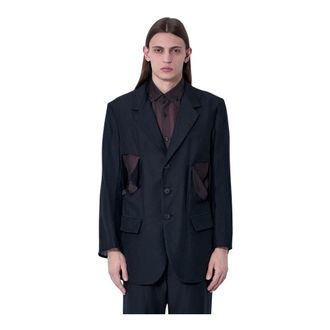 Yohji Yamamoto Taillierter Cut-Out-Blazer - - Jackets - Herren - Schwarzk - M