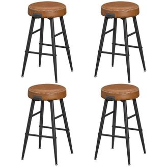 Vasagle Vasagle - Collection Echo Tabouret de Bar, Lot de 4, Chaise de Cuisine, Si&egrave;ge Haut, en pu avec Coutures, Hauteur Assise 63 cm, pour Cuisine, Bar &agrave;