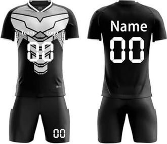 Generic Maillots et shorts de football personnalis&eacute;s avec num&eacute;ro de nom et logo de l&eacute;quipe pour enfants, adultes, jeunes fans, 3-2, L