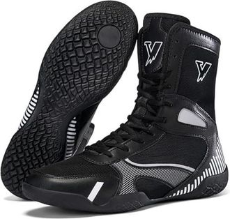 Generic MiaZane Bottes de Boxe Montantes amorties Maintien Cheville Mesh Respirant Bottes Combat Toutes Tailles durables adh&eacute;rentes pour entra&icirc;nement et Lutte