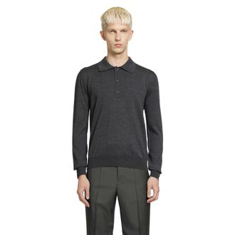 Valentino Wool Polo With VLogo Embroidery