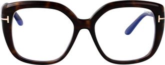 Tom Ford unisex, Accessoires, Brun, Taille: 53 MM Blue Block Square Opticals