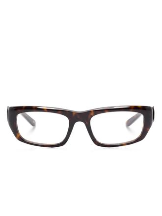 Balenciaga lunettes de vue &agrave; monture rectangulaire - Marron