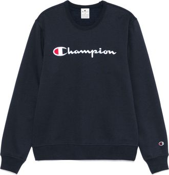 Champion Sweatshirt mit Logo-Stickerei - Blau