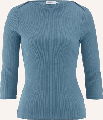 Hessnatur Hessnatur Hessnatur Boatneck Shirt Slim Aus Bio-Baumwolle blau