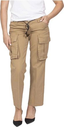 Dsquared2 Femme, Pantalons, Beige, Taille: 36 FR Drawstring Pantalons