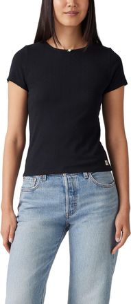 Levi's Damen Dry Goods T-Shirt aus Spitzenstoff Anthracite Night Blacks XS