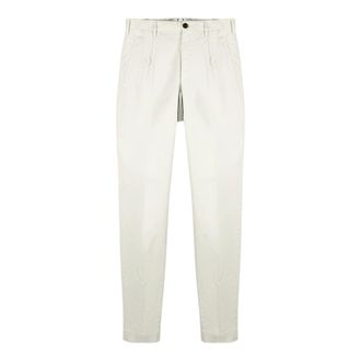 Incotex Homme, Pantalons, Beige, Taille: 2XL Pleated Cotton Tapered Pantalons
