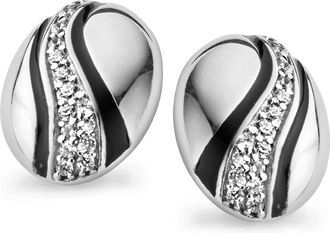 Orphelia Damen-Ohrstecker 925 Silber rhodiniert Zirkonia weiß Rundschliff 1.3 cm - ZO-5095