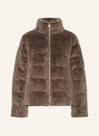 Juvia Daunenjacke Fenja Mit Kunstpelz braun