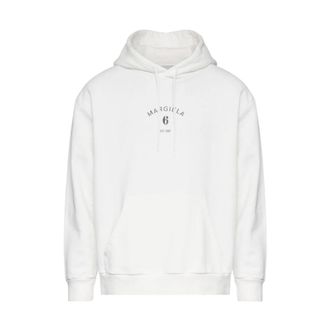 Maison Margiela Bedruckter Hoodie - - Sweatshirts & Hoodies - Damen - Wei&szlig; - L
