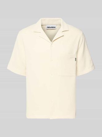 Review Boxy Fit Freizeithemd in Plissee-Optik