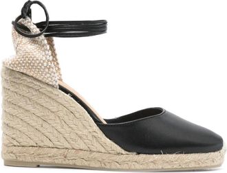 Castaner Femme, Chaussures, Noir, Taille: 40 EU Braided Raffia Wedge Heel