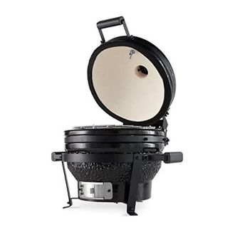 Maxima Premium Kamado BBQ 16 Zoll &Oslash; 41 cm - Holzkohlegrill - Grillen, R&auml;uchern, Backen, D&uuml;nsten - Herd - Eiergrill Schwarz, Metallisch