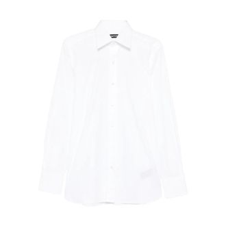 Tom Ford Camicia cotone con bottoni e colletto - - Shirts - Herren - Wei&szlig; - L