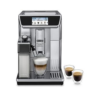DeLonghi PrimaDonna Elite Experience ECAM 656.85.MS Kaffeevollautomat mit LatteCrema Milchsystem, Cappuccino, 4,3 Zoll Farbdisplay, App-Steuerung, Trinkschokol