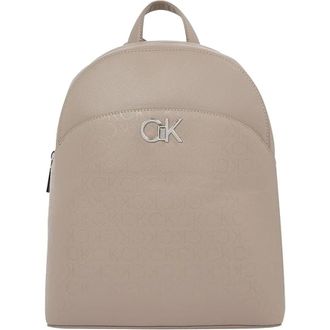 Calvin Klein Logo Runder Rucksack - - Bags - Herren - Beige - ONE SIZE