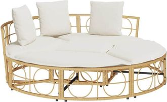 vidaXL Vidaxl - Chaise longue dext&eacute;rieur sans auvent r&eacute;sine tress&eacute;e