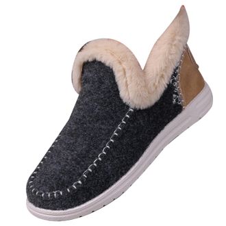 Generic Orthocomfy - Ergonomischer Schmerzlindernder Komfortschuh - Pl&uuml;schgef&uuml;ttert Damen Bequeme rutschfeste Schuhe aus Mikrosuede mit Warmem Kunstfellfutter