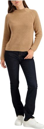 Monari Rundhals-Strickware - - Knitwear - Damen - Beige - 2XL