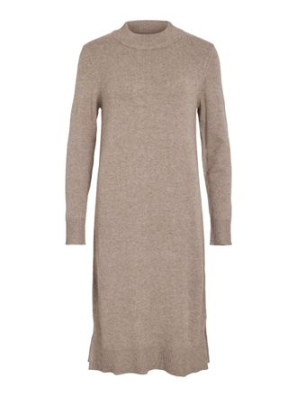 Vila Damen Viril Crew Neck L/S Midi Dress-Noos Kleid, Falcon,XXL