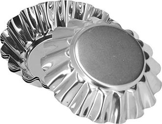 CHICIRIS Haofy Mini Moules &agrave; aux oeufs en Acier Inoxydable, Ensemble de 12 Pi&egrave;ces avec Bord roul&eacute; pour la Cuisson, Moule &agrave; Cupcakes &agrave; D&eacute;gagement Facile pour la