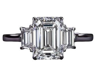Verde 2ct IGI Lab-grown Emerald Cut Diamond Ring