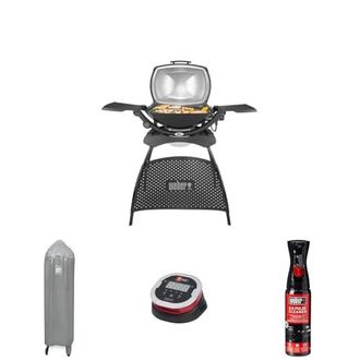 Weber Q 2400 Grill, 2200 W, Grau, rechteckig, Aluminium, Edelstahl, 68 cm l x 130 cm w x 130 cm h
