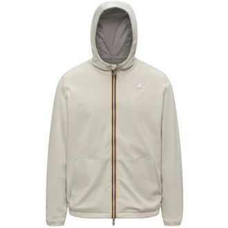 K-Way Femme, Sweatshirts et sweats &agrave; capuche, Beige, Taille: 36 FR K8134Tw.c84 Veste &agrave; capuche zipp&eacute;e r&eacute;versible