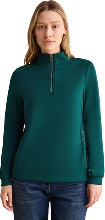 Cecil Damen B322483 Shirt Mit Troyer-Kragen, Petrol Green, XL EU