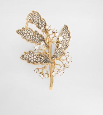 Dolce & Gabbana Brosche Mit Blattmotiv - Mann Bijoux Gold Metall Pz