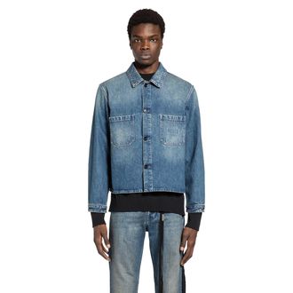 Ann Demeulemeester Juel Overshirt in Stonewahed Denim