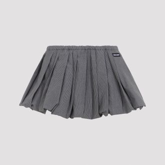 Miu Miu Mini-jupe pliss&eacute;e &agrave; carreaux