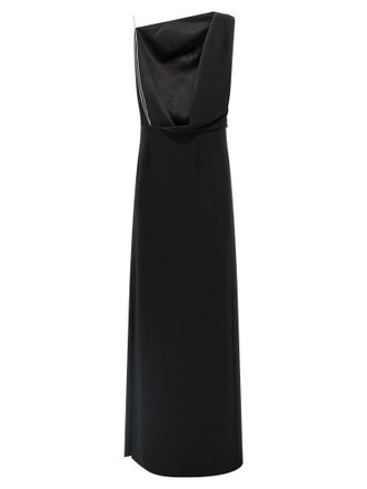 Max Mara Womens Black Triacetate Long Dress