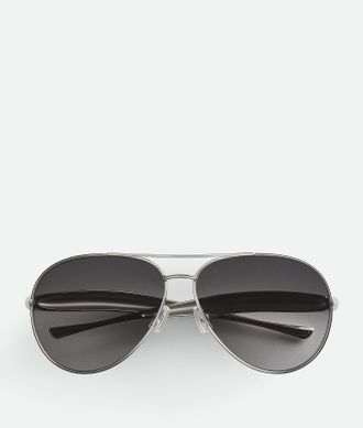 Bottega Veneta Sardine Aviator Sonnenbrille - Bottega Veneta