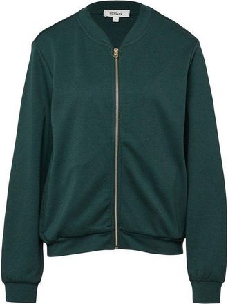 s.Oliver Sweatjacke Sweatshirt Jacke Weicher Interlock-Blouson mit Eingrifftaschen