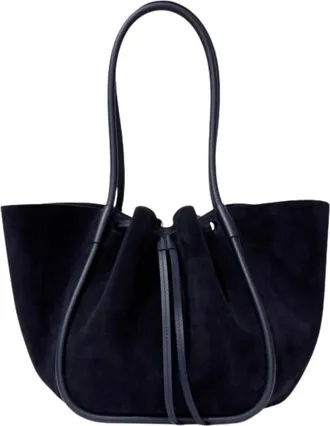 Proenza Schouler Femme, Sacs, Bleu, Taille: ONE Size Large Ruched Tote