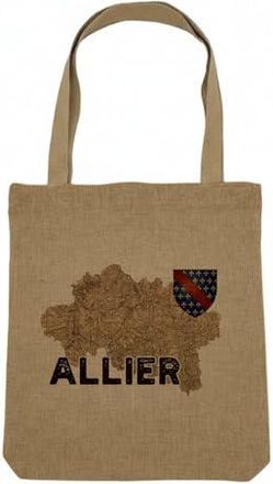 Fabulous Sac Shopping Tote Bag Aspect Lin - Allier 03 Departement Laon Carte Ancienne Hauts de France - Sac de Courses Toile Epaisse 360g Beige Naturel Cabas P