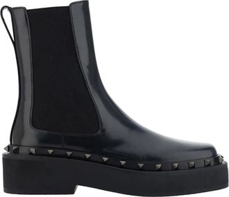 Valentino Garavani Stiefel & Boots - Beatle Rockstud Boot - Gr. 36,5 (EU) - in Schwarz - für Damen