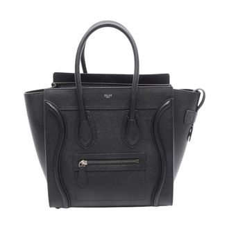Celine Sac Cabas Vintage en Cuir Pre-owned - Femme - Pre-owned - Noir - Taille: ONE Size