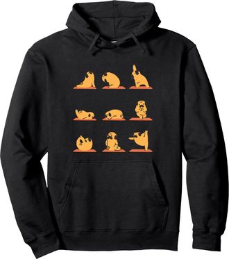 Huebucket Pug Yoga Minimal Pullover Hoodie